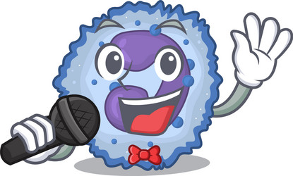 A funny cartoon character basophil cell Royalty Free Vector
