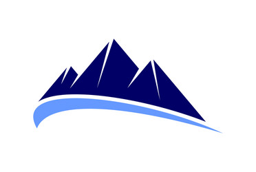 Rock mountain logo icon design Royalty Free Vector Image