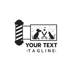Pet grooming dog and cat silhouette Royalty Free Vector