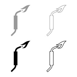 Gas burner blowtorch with flame industrial Vector Image