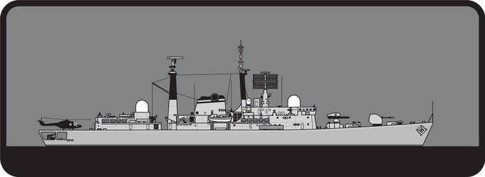 Hms daring d32 royal navy type 45 destroyer Vector Image