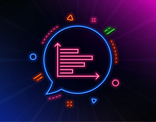 Horizontal chart line icon column graph sign Vector Image