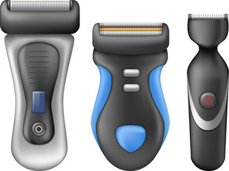 Realistic steel hazard razor for shaving men Vector Image