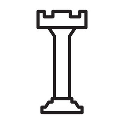 Chess game outline iconoutline Royalty Free Vector Image