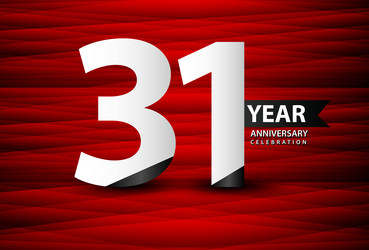 31 year anniversary celebration logo Royalty Free Vector