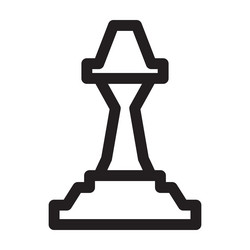 Chess game outline iconoutline Royalty Free Vector Image