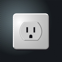 Outlet with power cord realistic 3d electric plug Vector Image