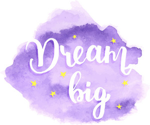 Dream - handwritten lettering word Royalty Free Vector Image