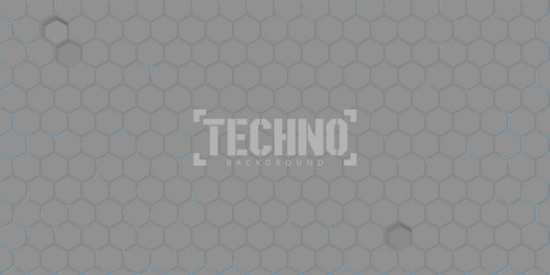Abstract seamless futuristic simple hexagonal Vector Image