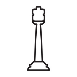 Chess game outline iconoutline Royalty Free Vector Image