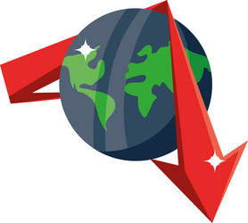 Crude oil price decrease prices dropping Vector Image