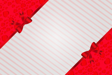 Elegant red wedding background with gift ribbon Vector Image