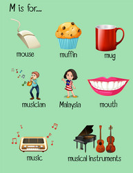 Flash Card M Vector Images (over 250)