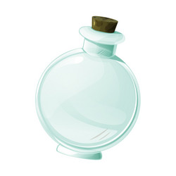 Empty magic potion bottle for fantasy game cartoon