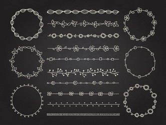 Vintage chalkboard style frames collection Vector Image