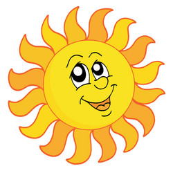 A very happy sun Royalty Free Vector Image - VectorStock