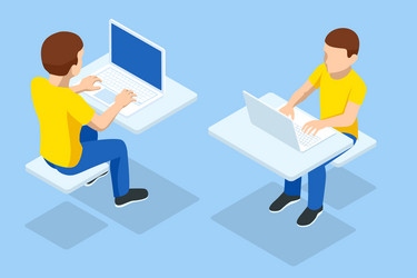 Teacher teaching in front class room Royalty Free Vector