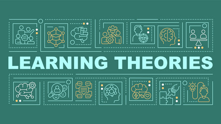 Walkthrough learning theories with icons concept Vector Image