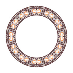 Asian tribal circular frame Royalty Free Vector Image