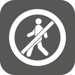 No entry icon disallowed and danger warning Vector Image
