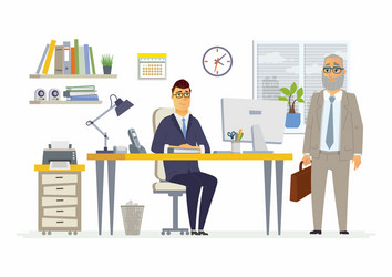 Office head - modern cartoon business Royalty Free Vector