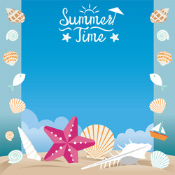 Deep blue sea frame Royalty Free Vector Image - VectorStock