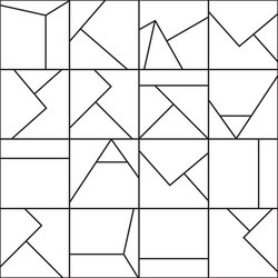 Seamless irregular lines mosaic pattern abstract Vector Image