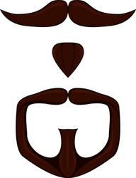 Colorful cartoon goatee Royalty Free Vector Image