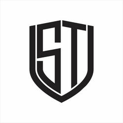 Logo Monogram with Emblem Shield Shape Design St Vector Images (83)