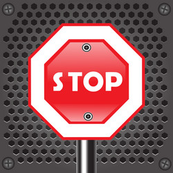 Red blank stop sign Royalty Free Vector Image - VectorStock