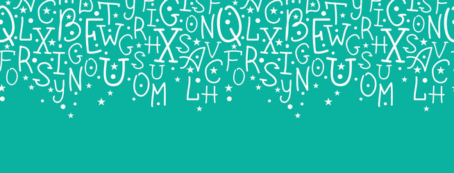 Colorful alphabet letters horizontal border Vector Image