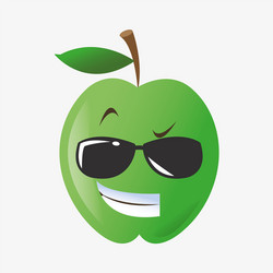 Apple shape cartoon Royalty Free Vector Image - VectorStock