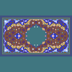 Multicolor frame islamic ornament graphic design Vector Image