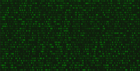 Matrix abstract background with binary numbers Vector Image