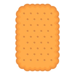 Square cracker icon cartoon cookie food Royalty Free Vector