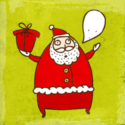 Father christmas cartoon Royalty Free Vector Image