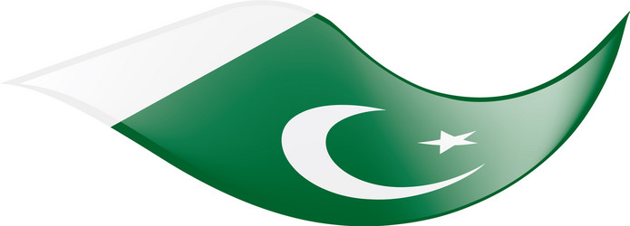 Flat design triangular pakistani flag or pakistan Vector Image