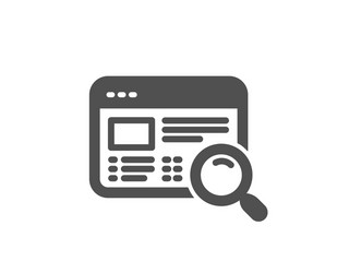 Website search icon find internet page results Vector Image