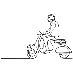 Continuous single one line art drawing of man peop
