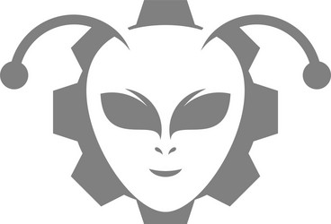 Gear alien logo design template Royalty Free Vector Image