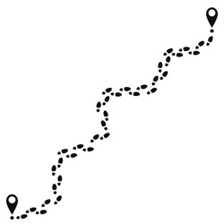 Footprint map marks Royalty Free Vector Image - VectorStock
