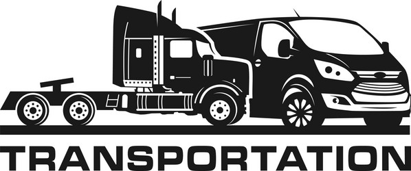 Red Container Truck Logo Royalty Free Vector Image