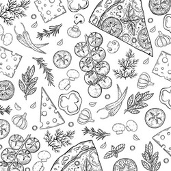Hand drawn menu elements set Royalty Free Vector Image