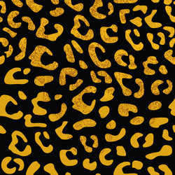 Seamless gold leopard print pattern Royalty Free Vector