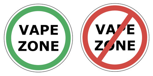 No vape icons vaping prohibition sign Royalty Free Vector