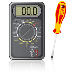 Multimeter digital device infographic scheme Vector Image