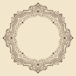 Round lace frame Royalty Free Vector Image - VectorStock