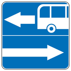 Ahead only one way traffic sign drive straight Vector Image
