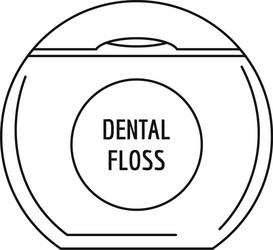 Dental floss icon outline style Royalty Free Vector Image