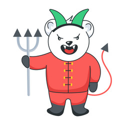 Devil bear Royalty Free Vector Image - VectorStock